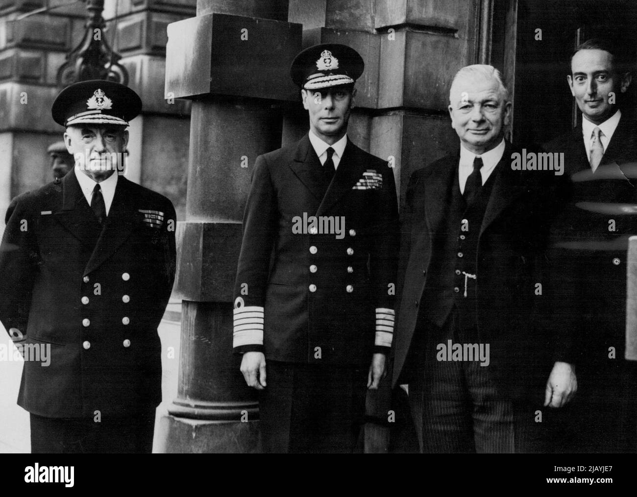 The King Meets Mr. Alexander And Sir Dudley Pound At The Admiralty -- L ...