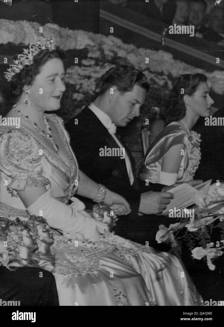 Left to Right, in the Royal box, during the performance, November 25 ...