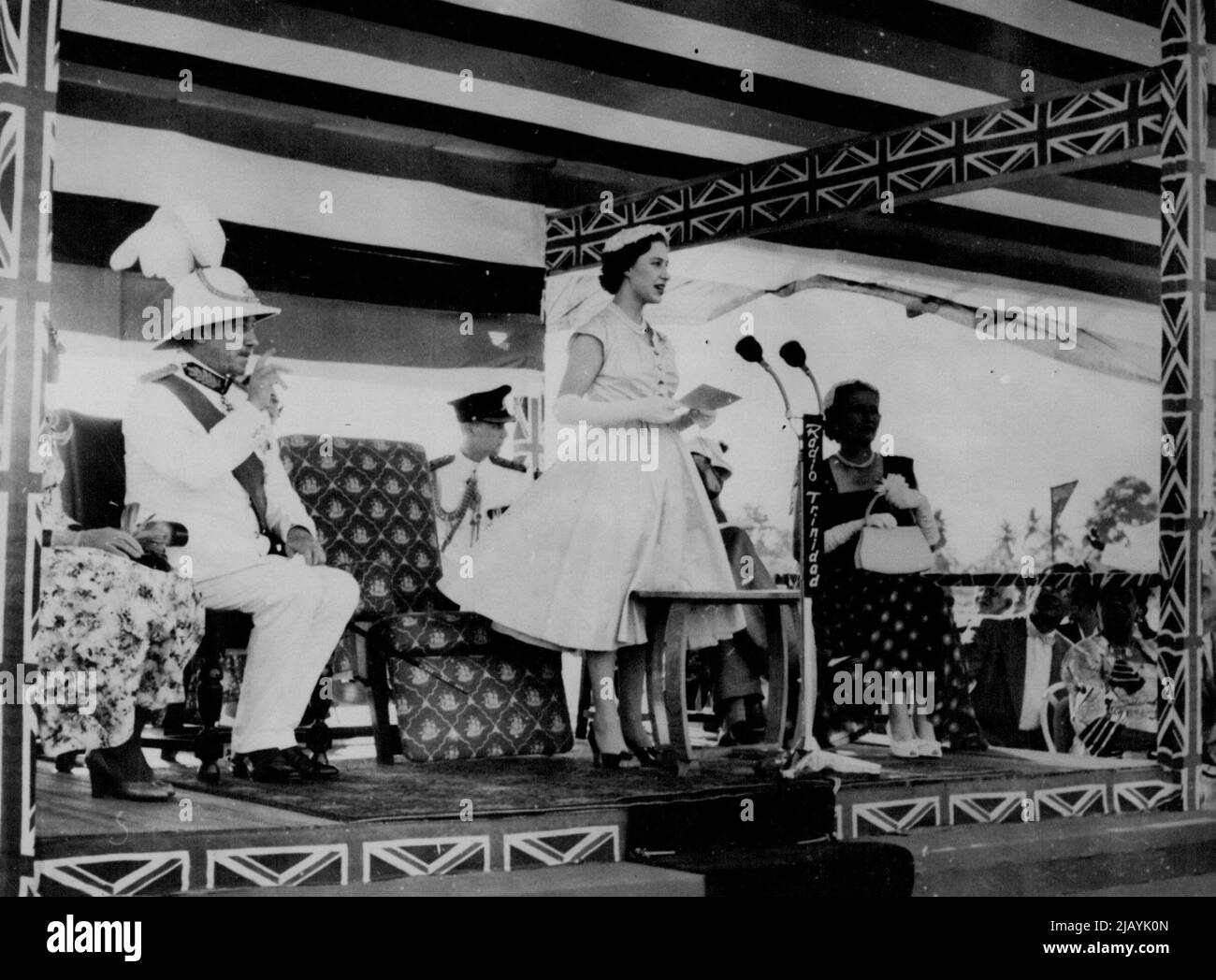 Princess Margaret In Trinidad -- Her skirt billowing in the breeze ...