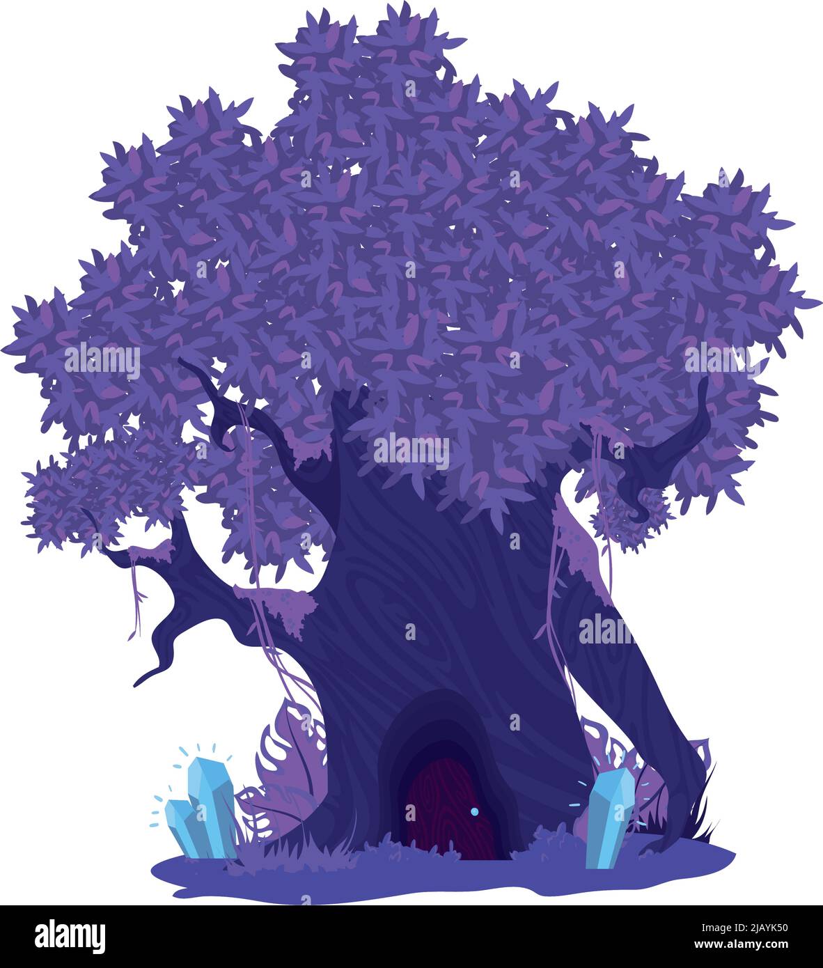 magic purple tree Stock Vector Image & Art - Alamy