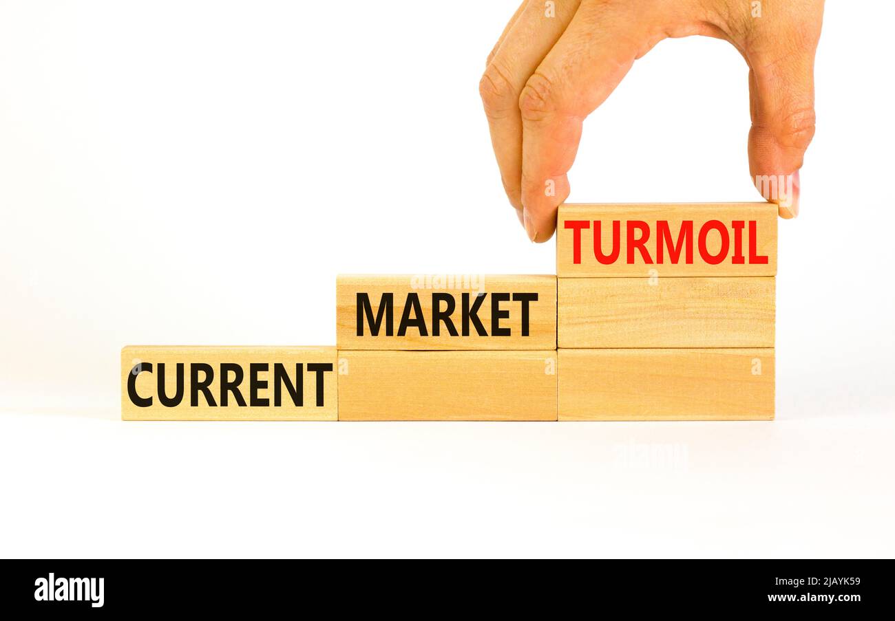 Current market turmoil symbol. Concept words Current market turmoil on ...
