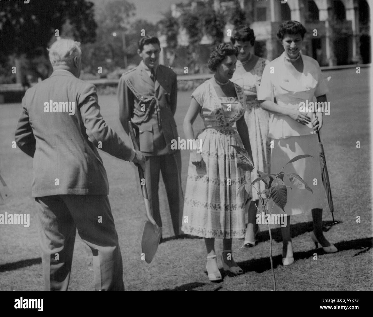 Spade Work for The Princess -- Touring Princess Margaret, second from ...