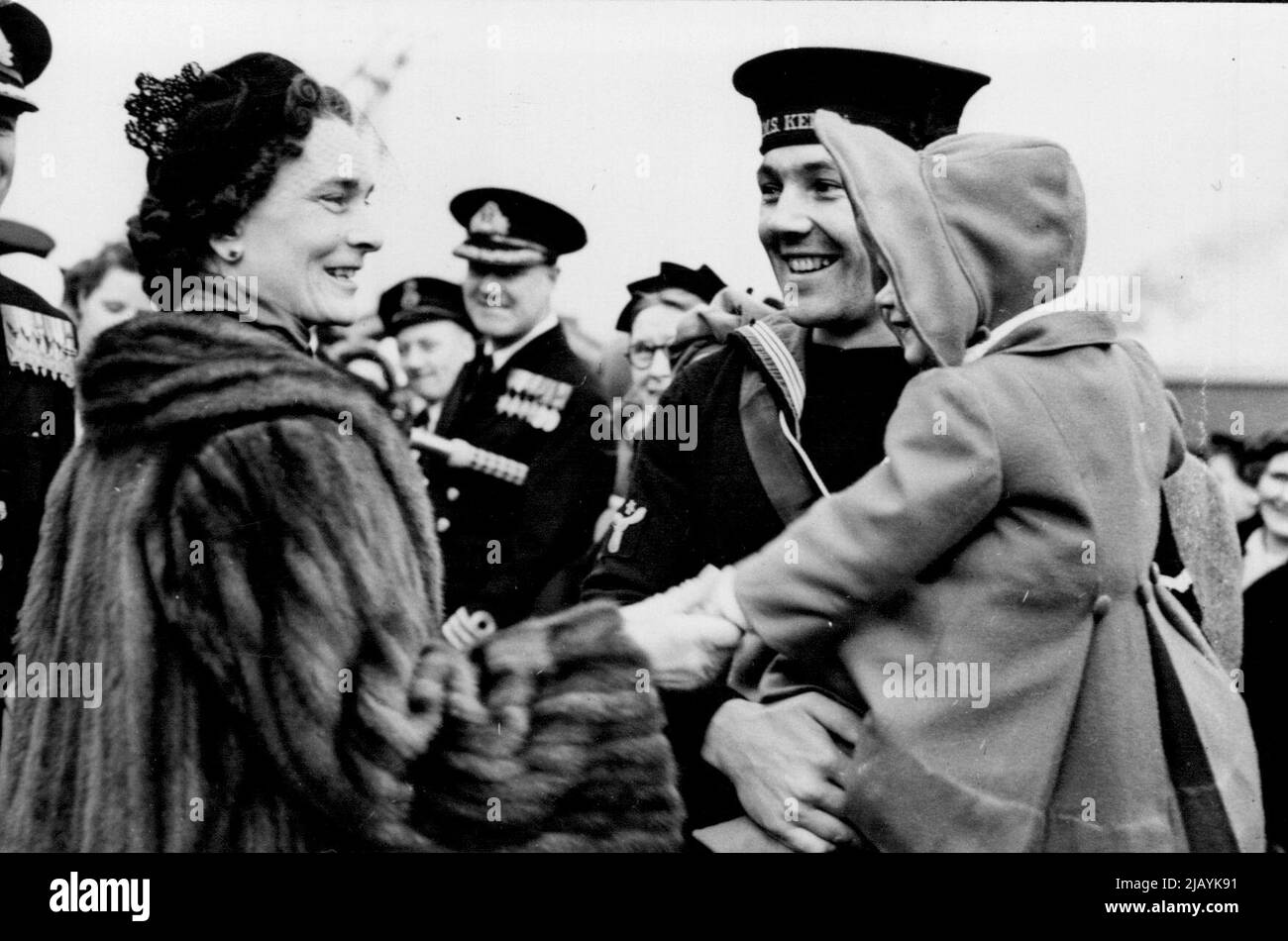 The Duchess of Gloucester Welcomes Home H.M.S. "Kenya" -- The Duchess ...