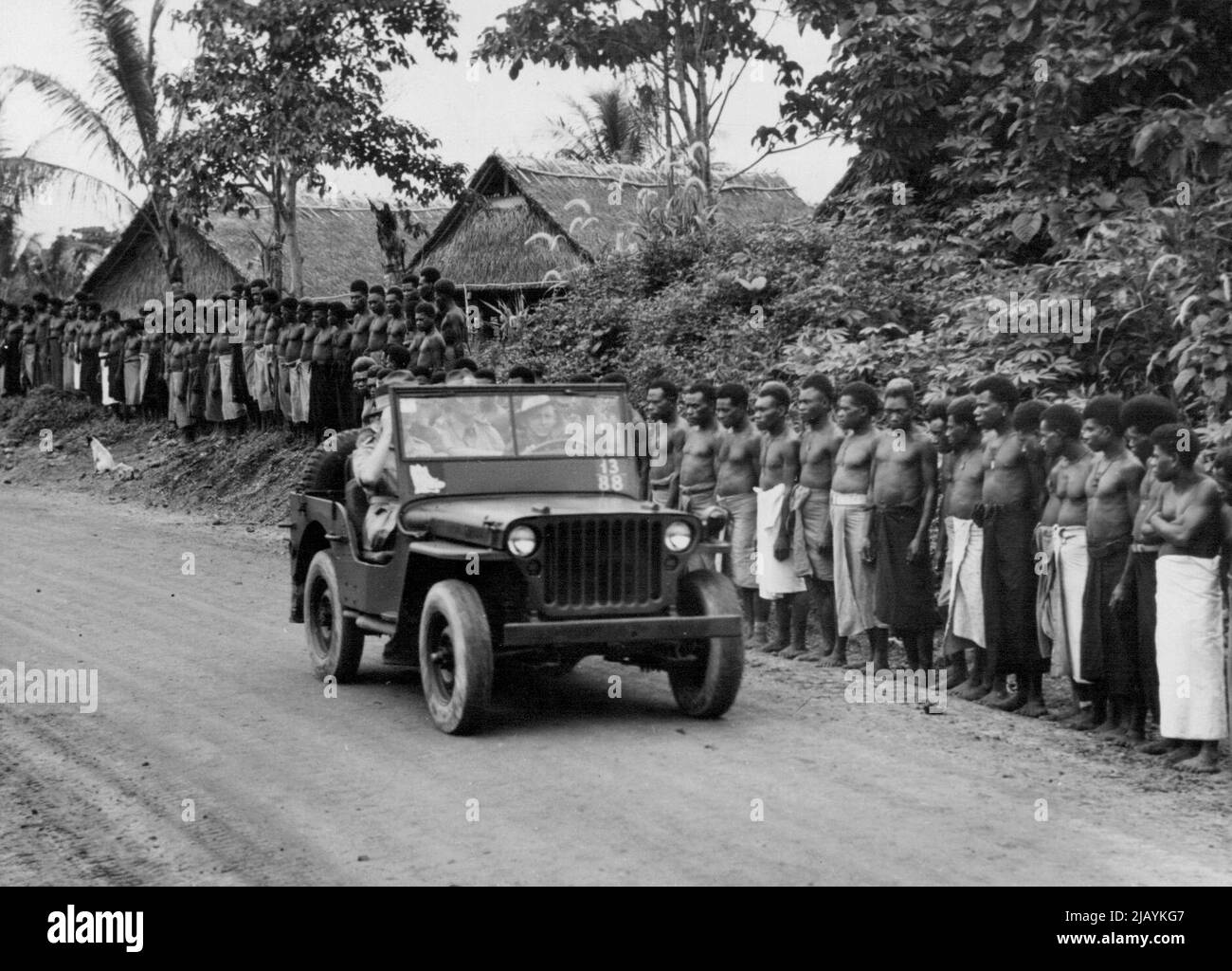 Duke of Gloucester's tour of forward areas -- New Britain Angau natives ...