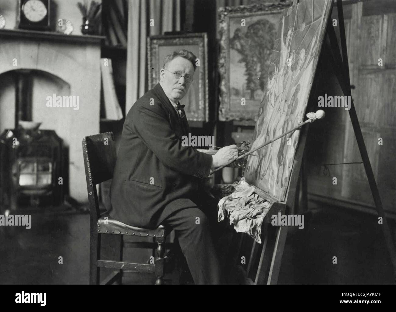 Famous Artists At Work: Out picture shows Mr. Francis Dodd, who was ...