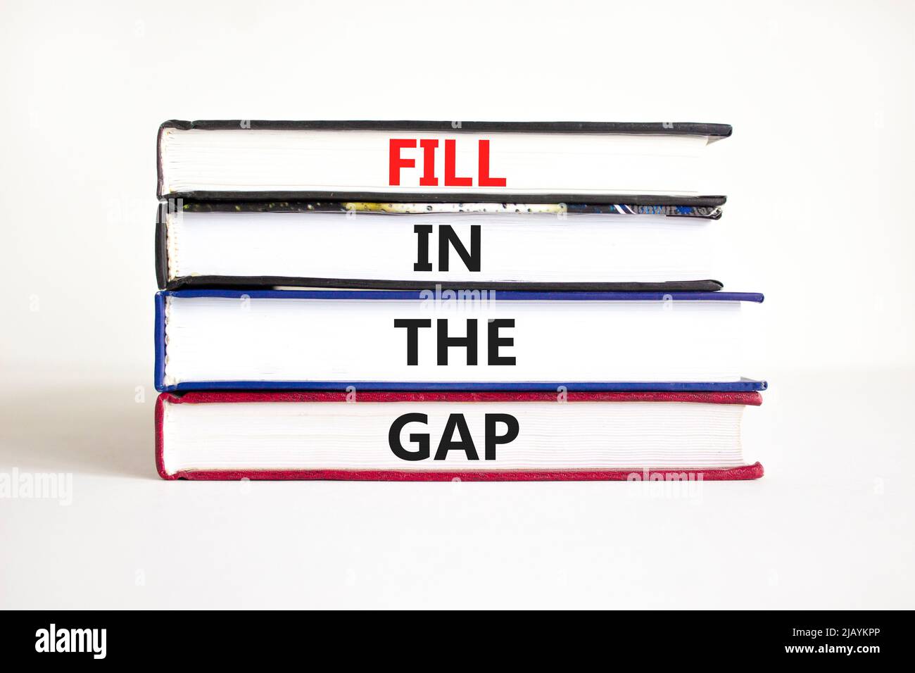 Fill in the gap symbol. Concept words Fill in the gap on books on a ...