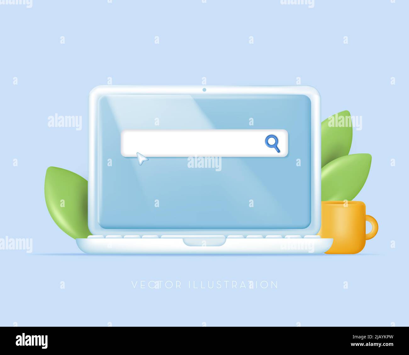 Search bar template on a laptop. Navigation Search for browser. Vector ...