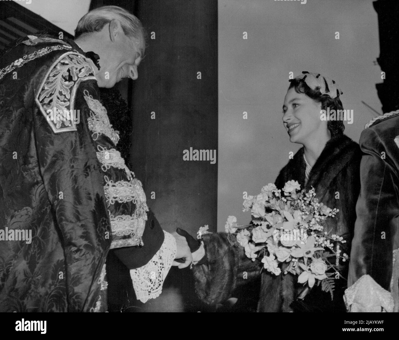 Princess Welcomed By City -- Sir Seymour Howard, Lord Mayor of London ...