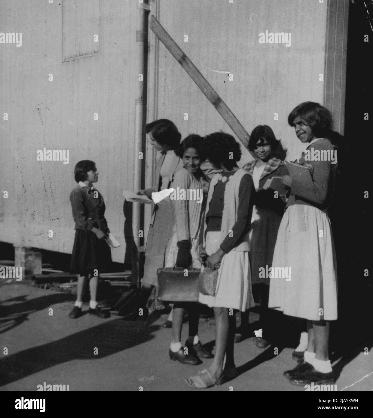 A group of aboriginal children attending the Taree Public School, NSW ...