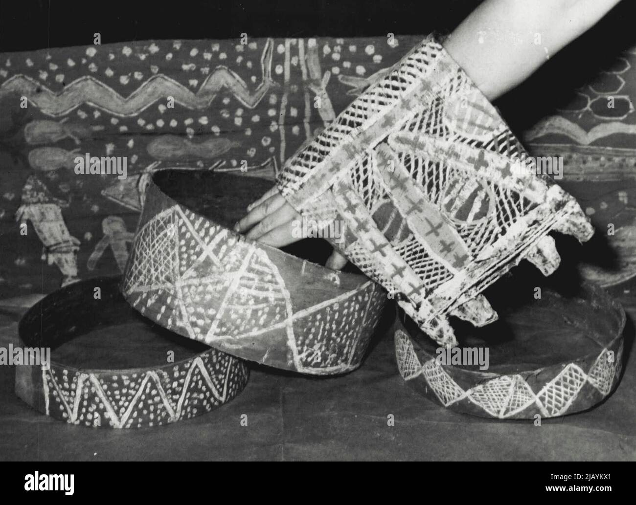 Misc. People - Aboriginal Art - Wood Carvings. February 22, 1937 Stock ...