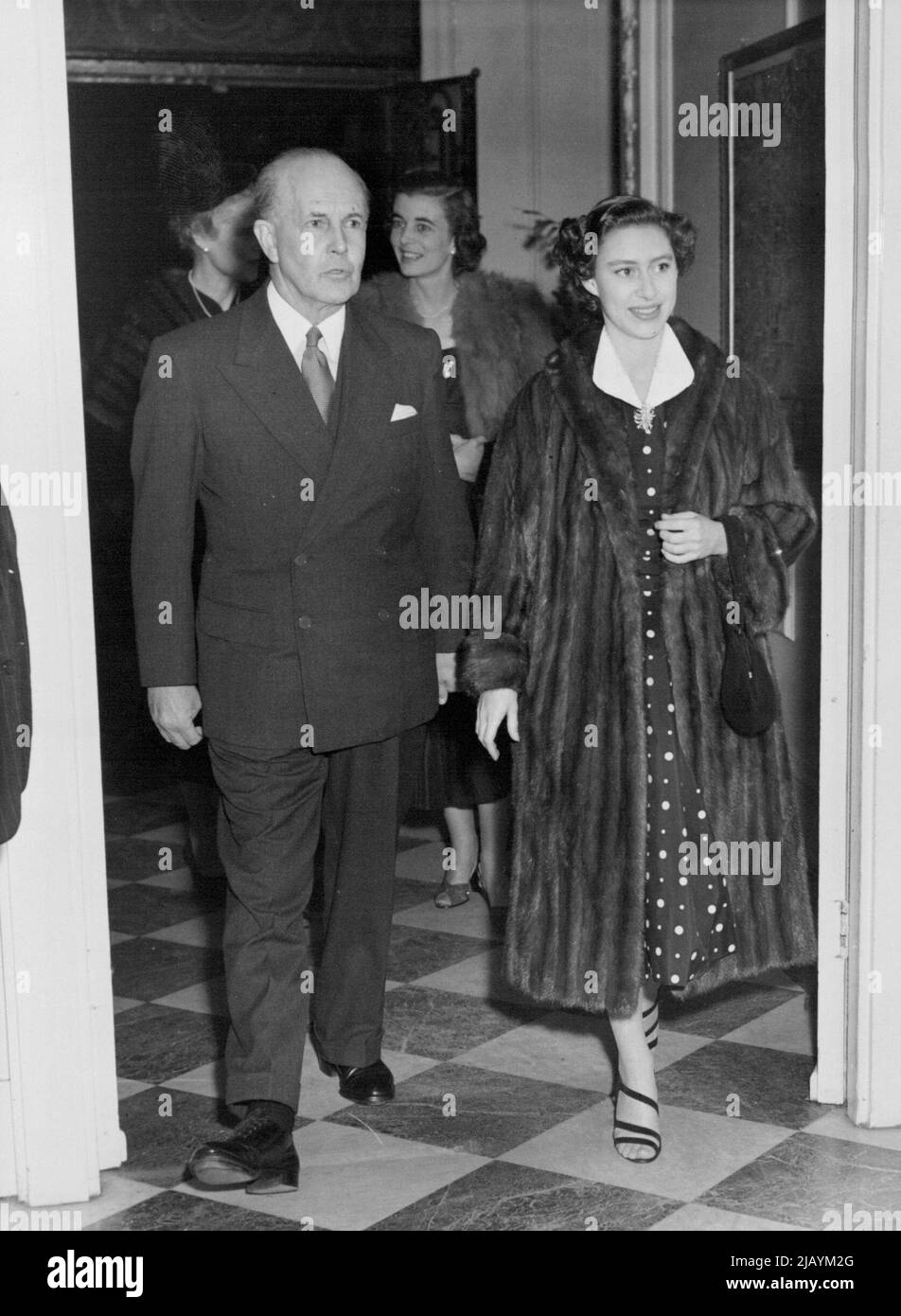Princess At Reception -- H.R.H. Princess Margaret seen upon her arrival ...