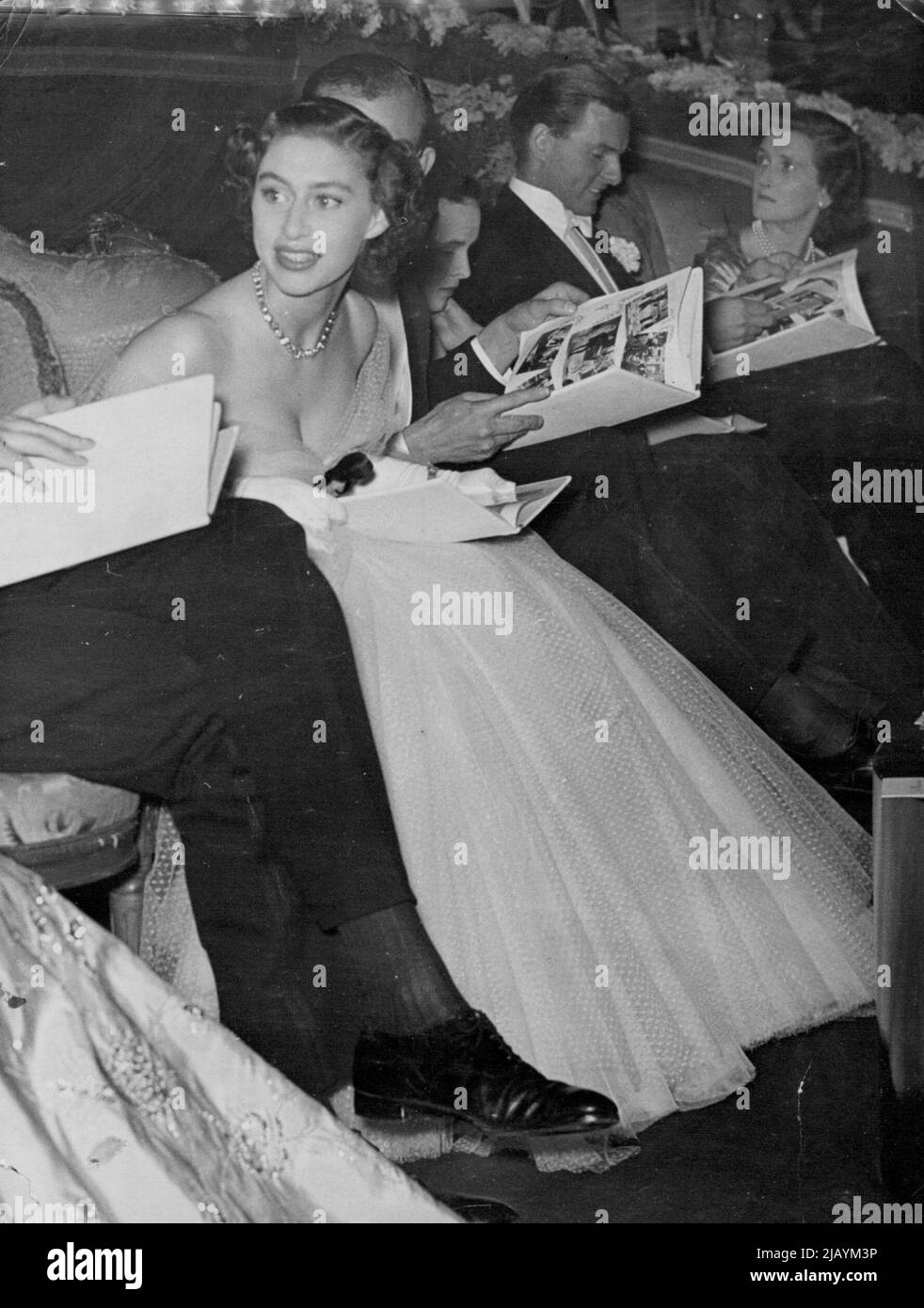 Princess At "Limelight" Premiere - Princess Margaret, with unidentified ...