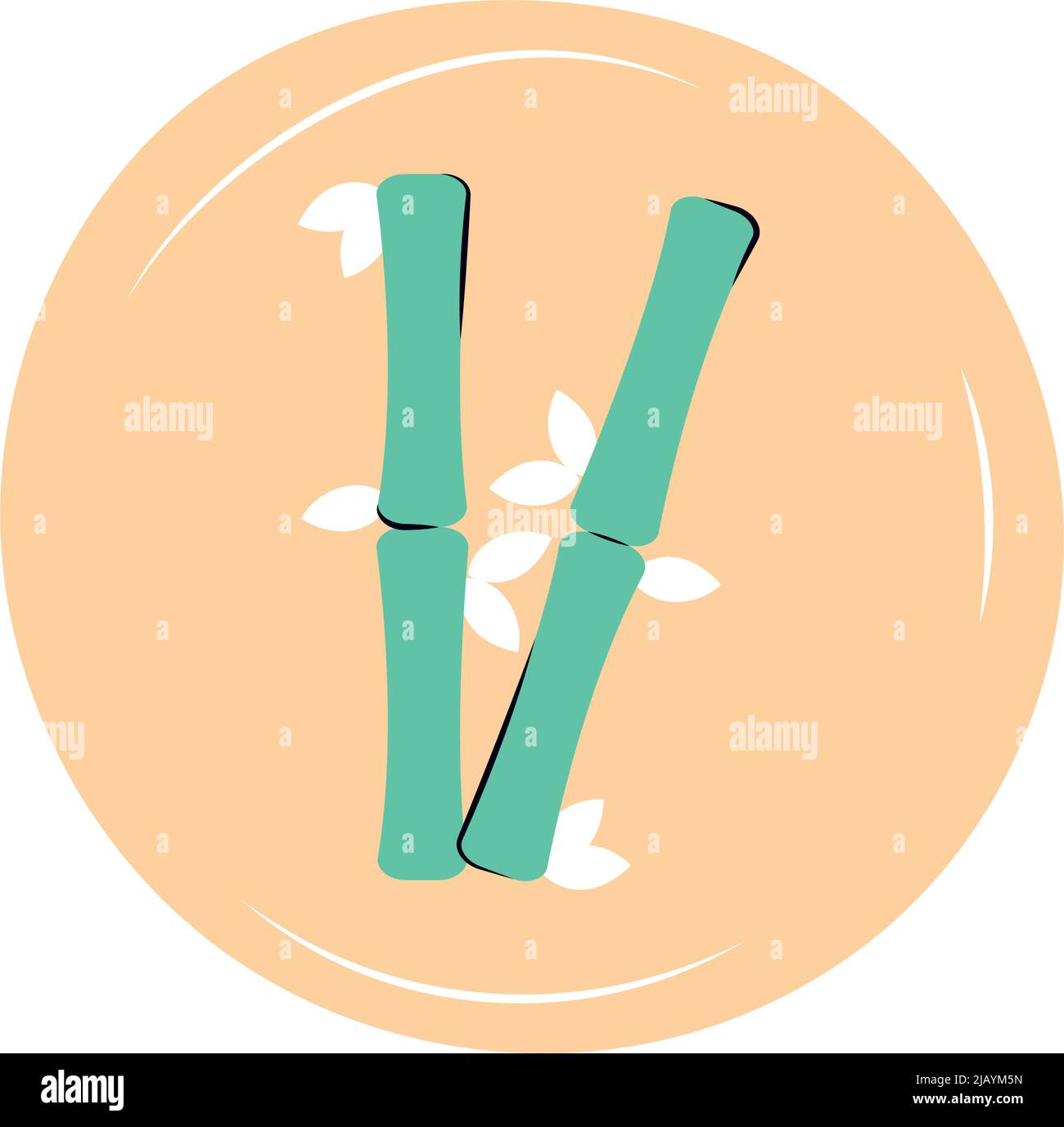 bamboo sticks label Stock Vector Image & Art - Alamy