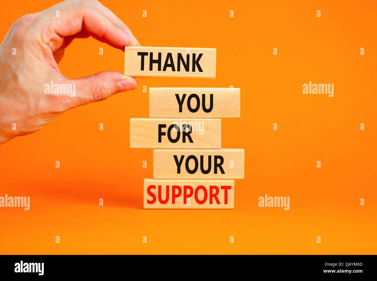 Thank you for support symbol. Concept words Thank you for your support ...