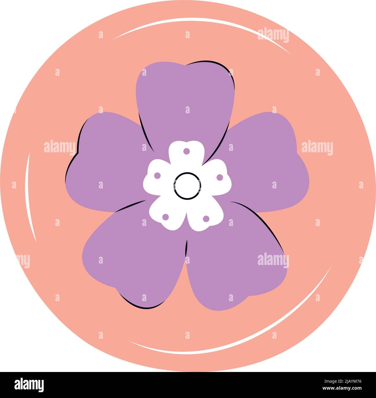 purple flower label Stock Vector Image & Art - Alamy