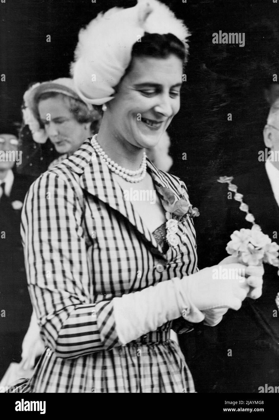 A Posy for The Duchess - The Duchess of Kent, holding a posy of ...