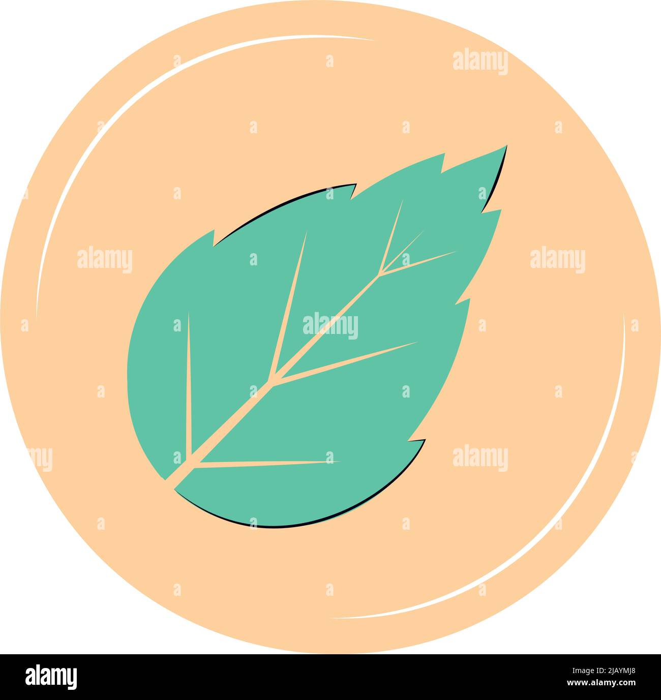 green leaf label Stock Vector Image & Art - Alamy
