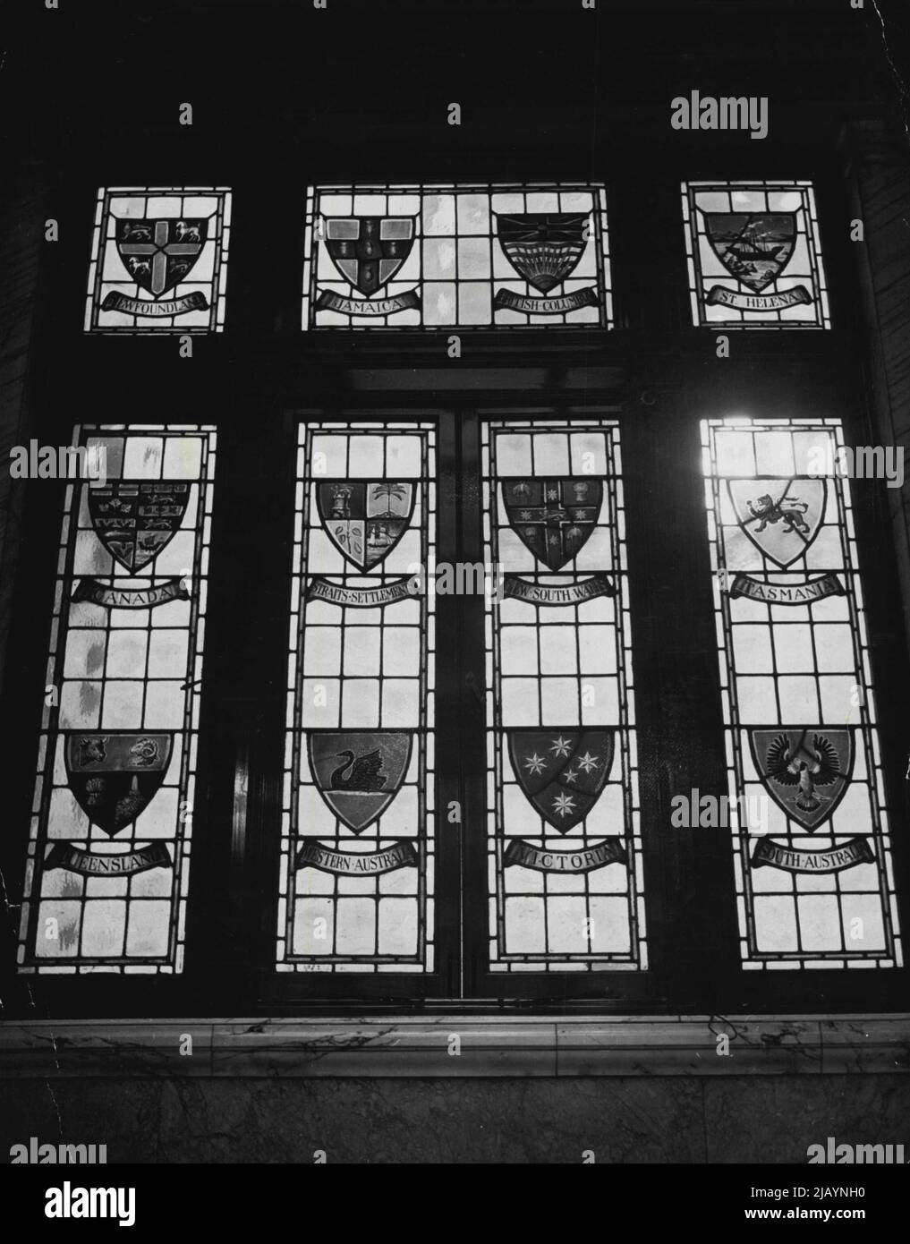 The Baltic -- London's Shipping Exchange. Stained glass windows contain ...