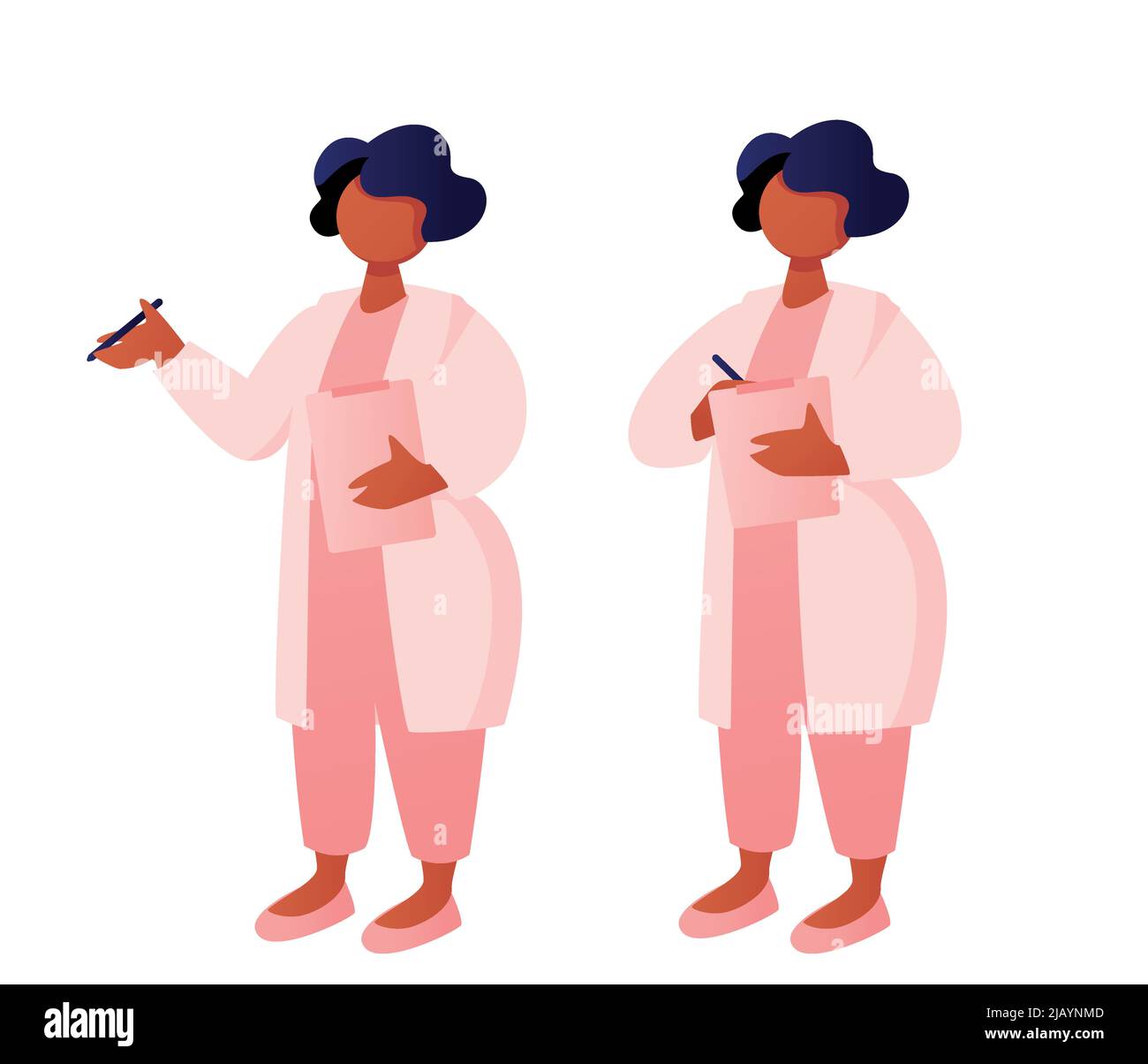 Female doctor making notes Stock Vector Images - Alamy