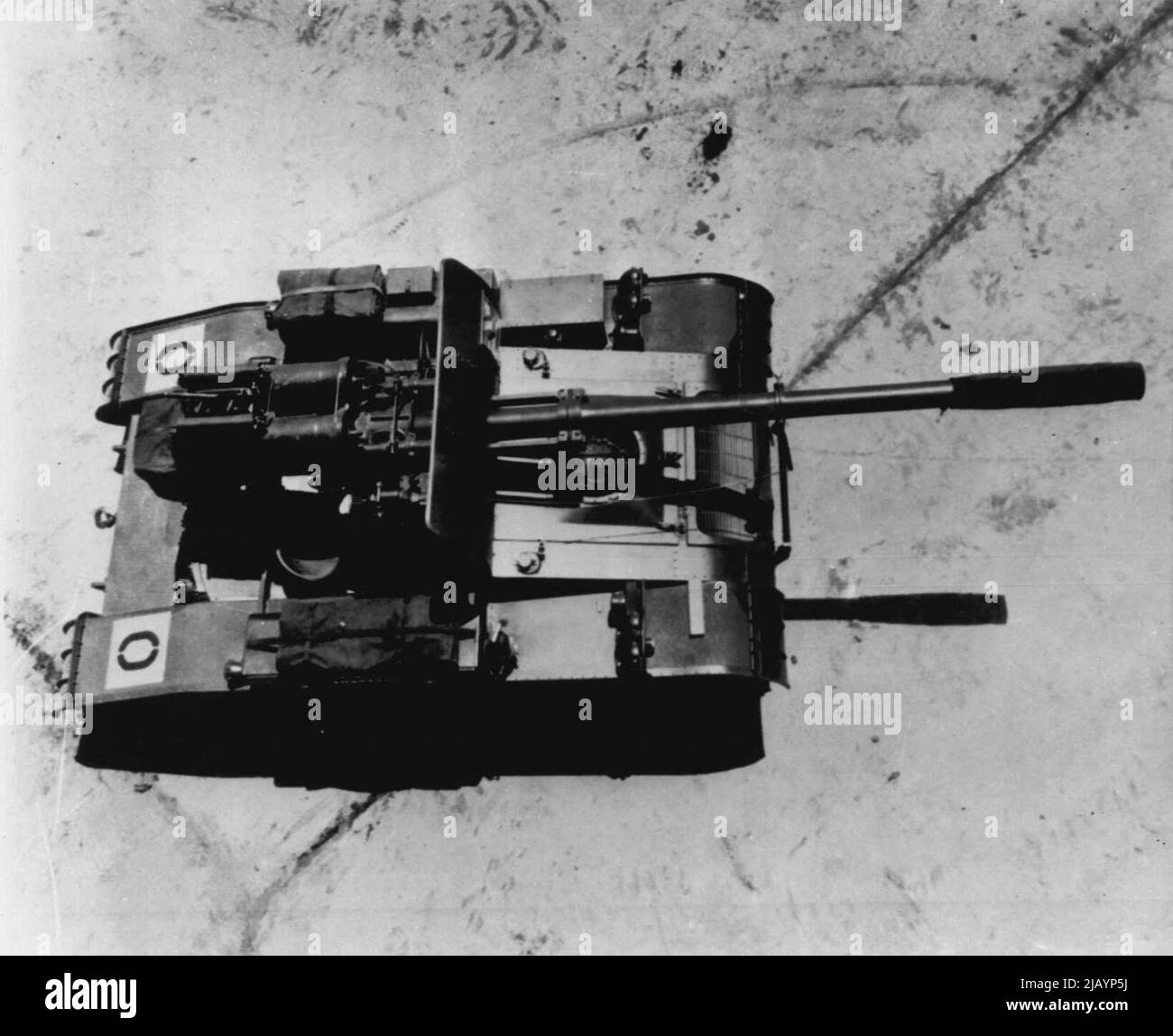 New Anti-Tank Gun -- An overhead view shows the Turretless aspect of ...