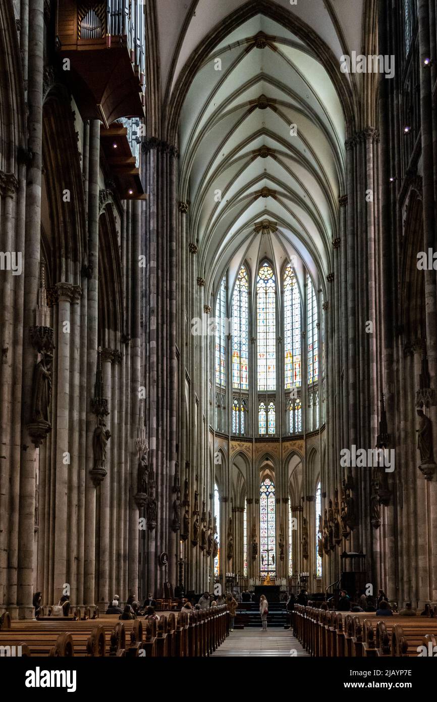 Cologne Cathedral in Cologne, Germany is the largest Gothic cathedral ...
