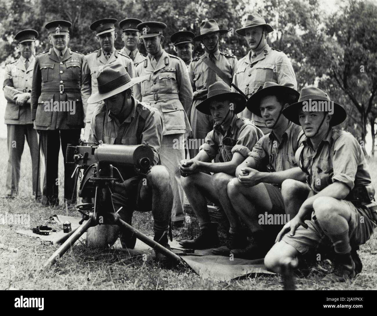 G.I.F. Vickers gun. January 21, 1955 Stock Photo - Alamy