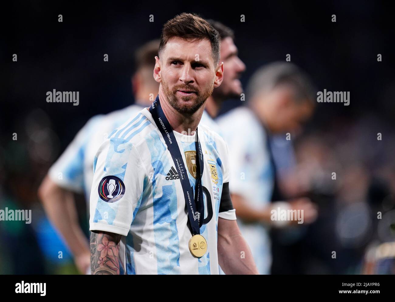 Argentina’s Lionel Messi after the Finalissima 2022 match at Wembley ...
