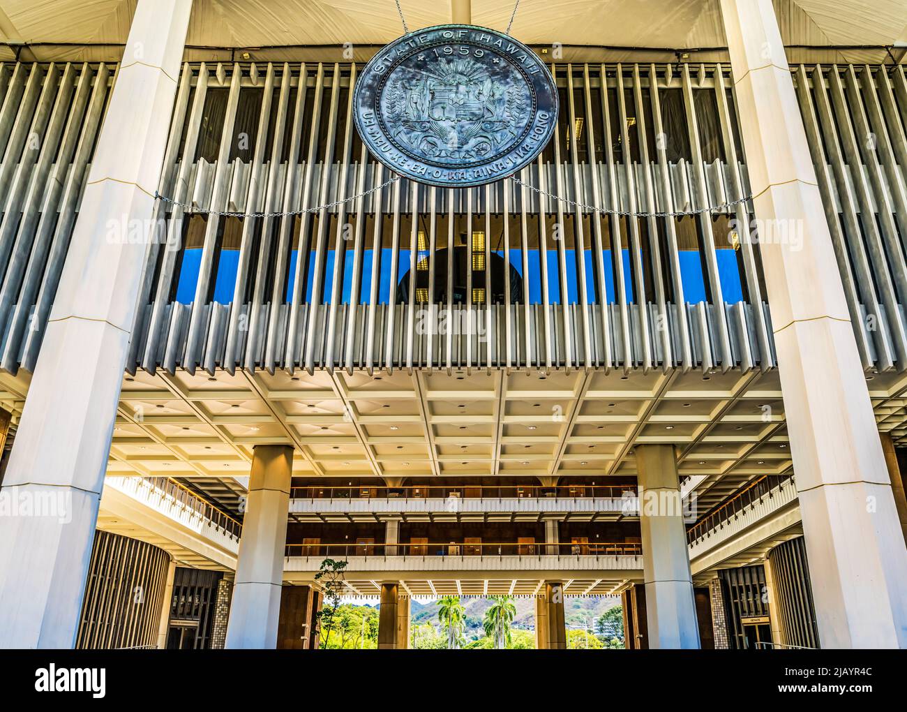 Open Air Seal enate Chamber State Capitol Building Legislature Honolulu ...