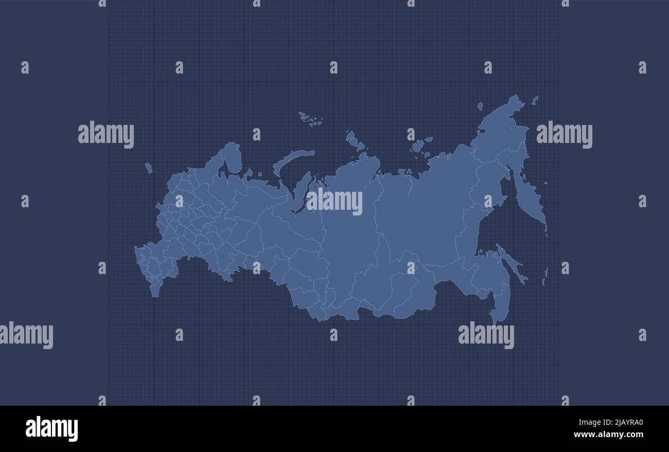 Russia federation administrative divisions map hi-res stock photography ...