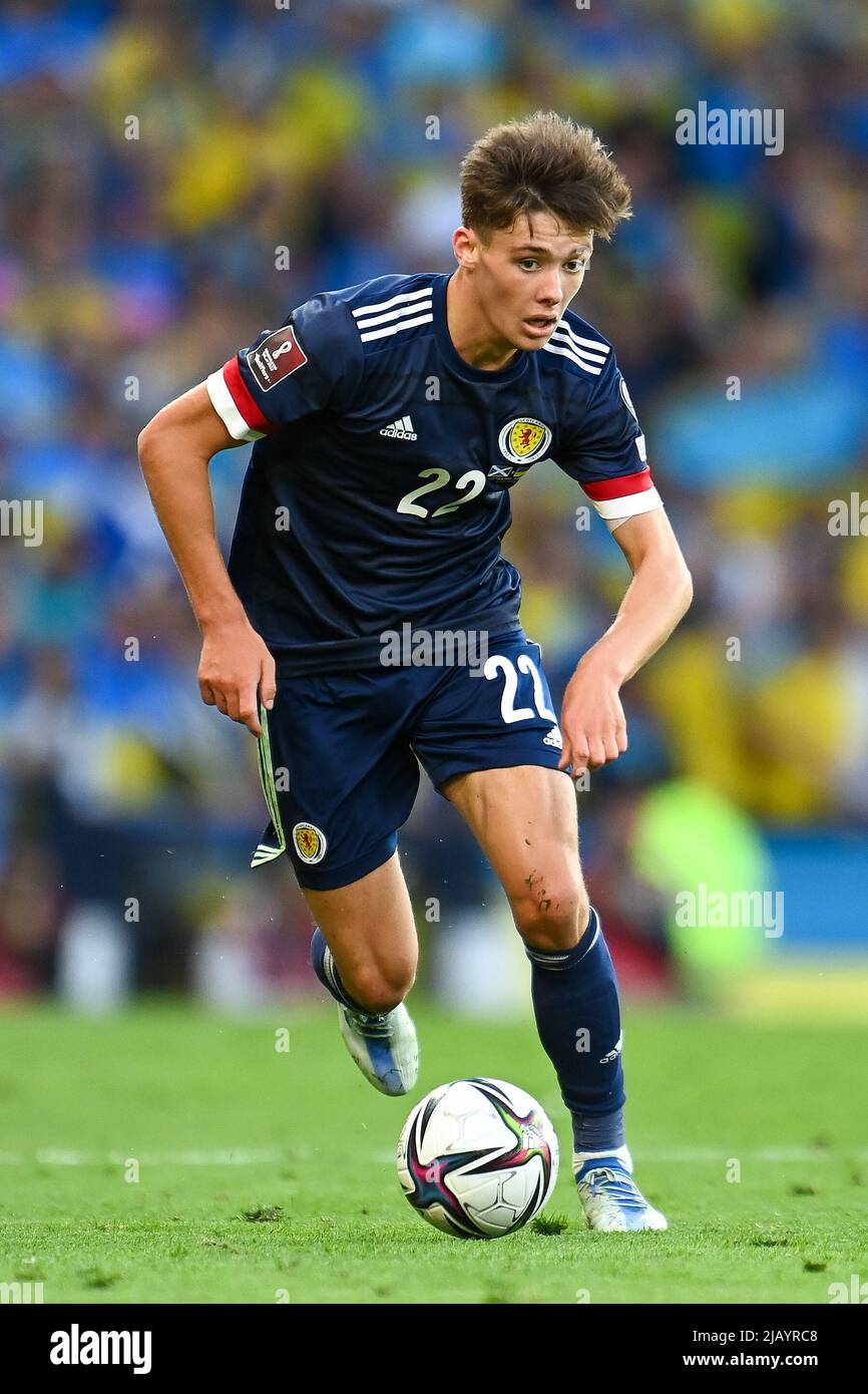 Scotland’s Aaron Hickey during the FIFA World Cup 2022 Qualifier play ...