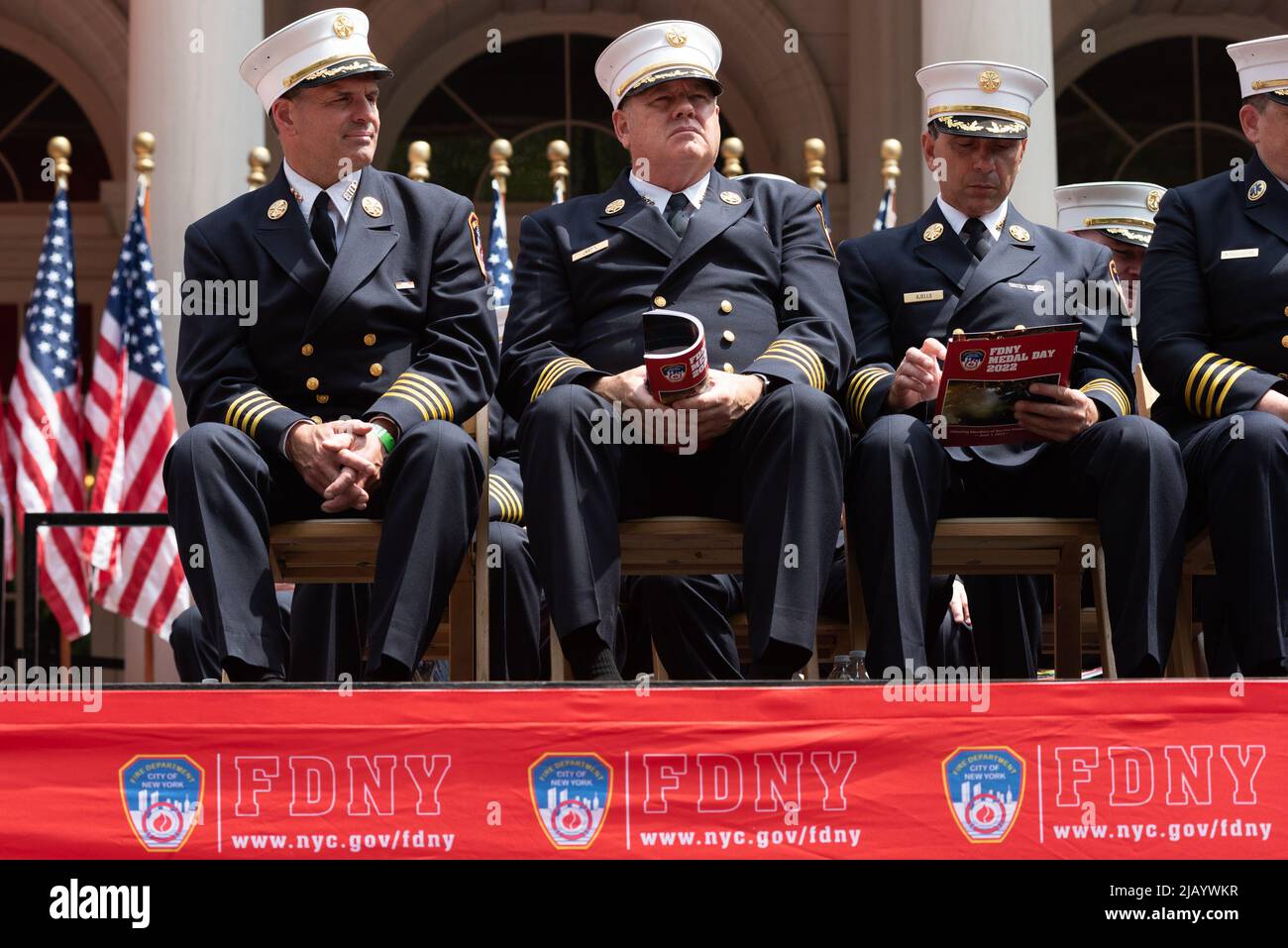 New York, USA. 01st June, 2022. Members of the FDNY attend the FDNY ...