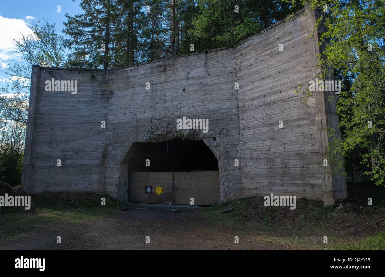 Mogreina, Norway - May 21, 2022: Trandumskogen is a forest located in ...