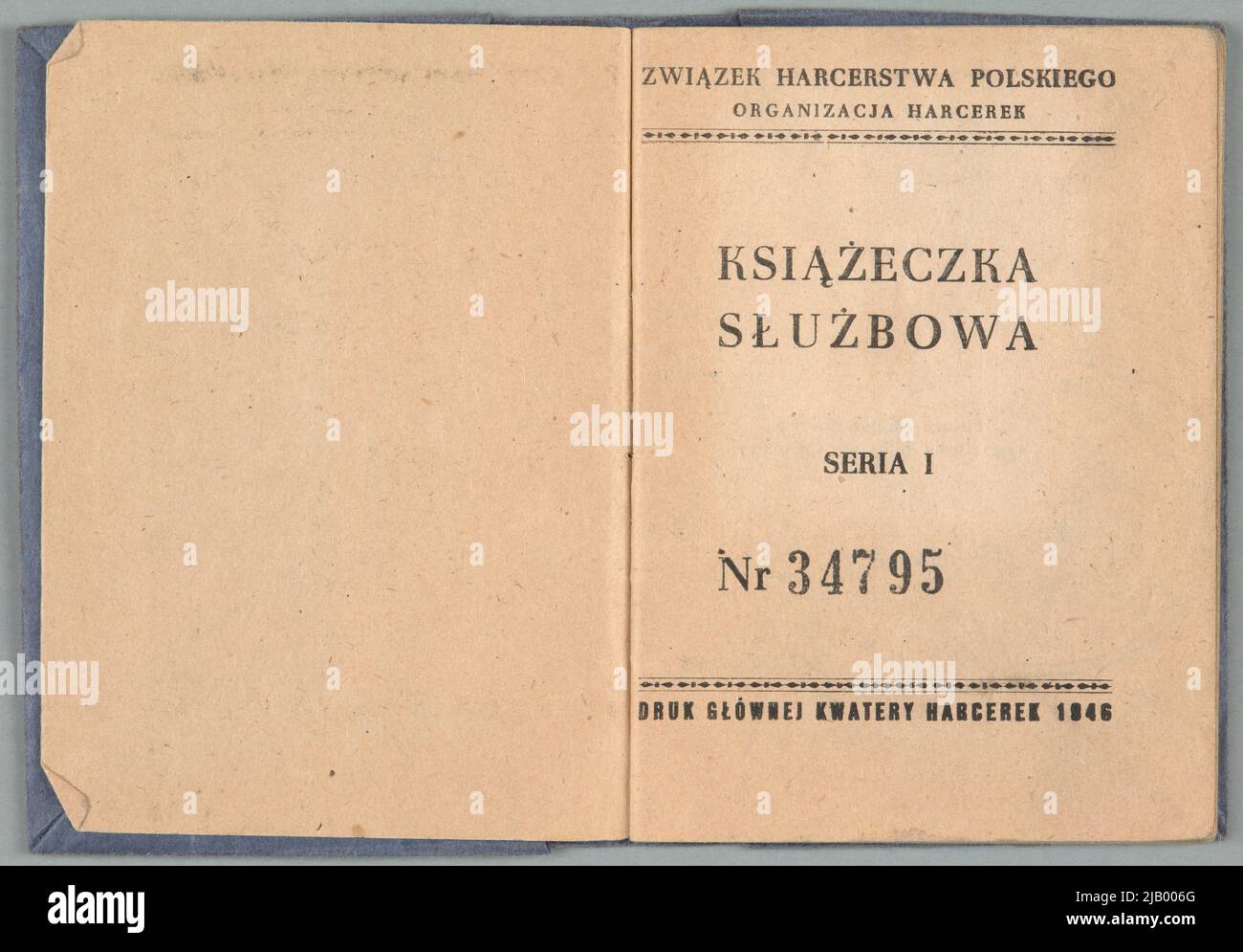 Service ID card of the Polish Scouting Association Stock Photo - Alamy