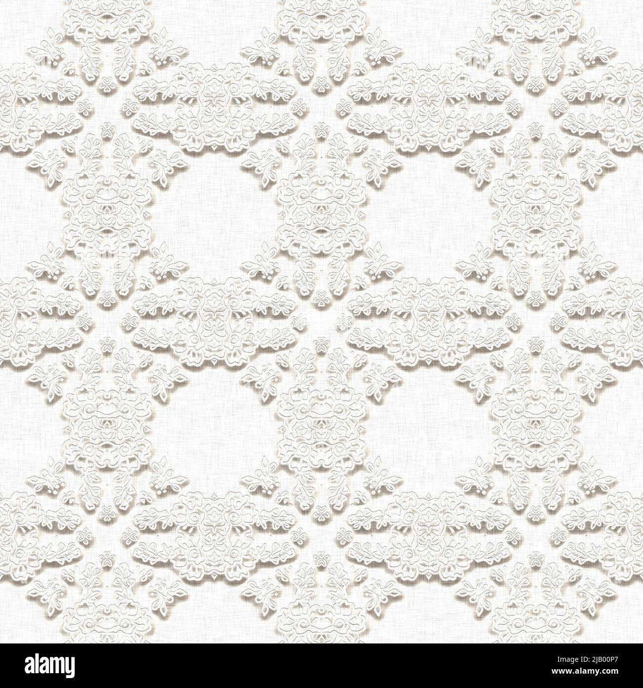 White on White linen lace effect background. Minimal stylish wedding ...