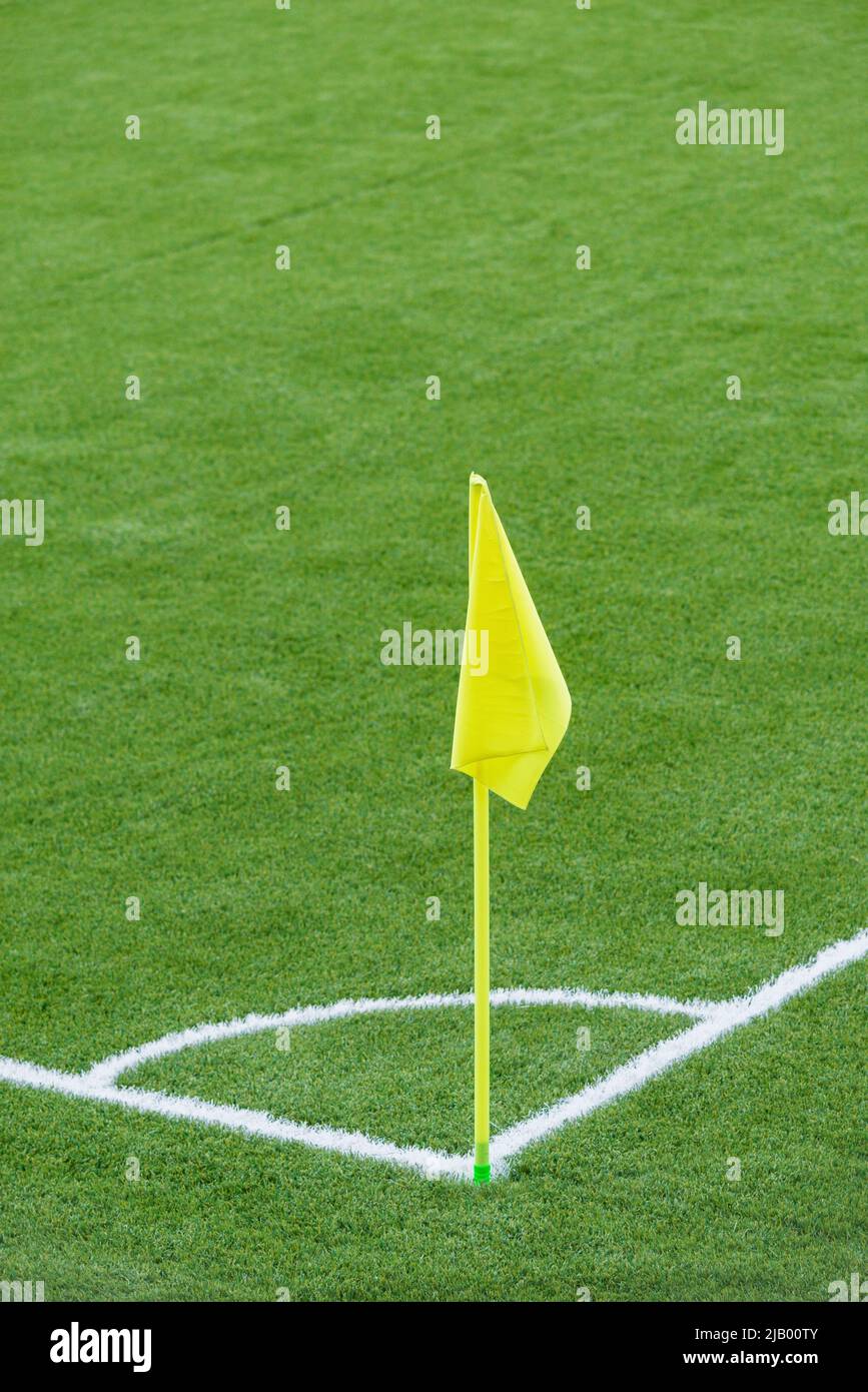 Flag of the corner soccer field Stock Photo - Alamy