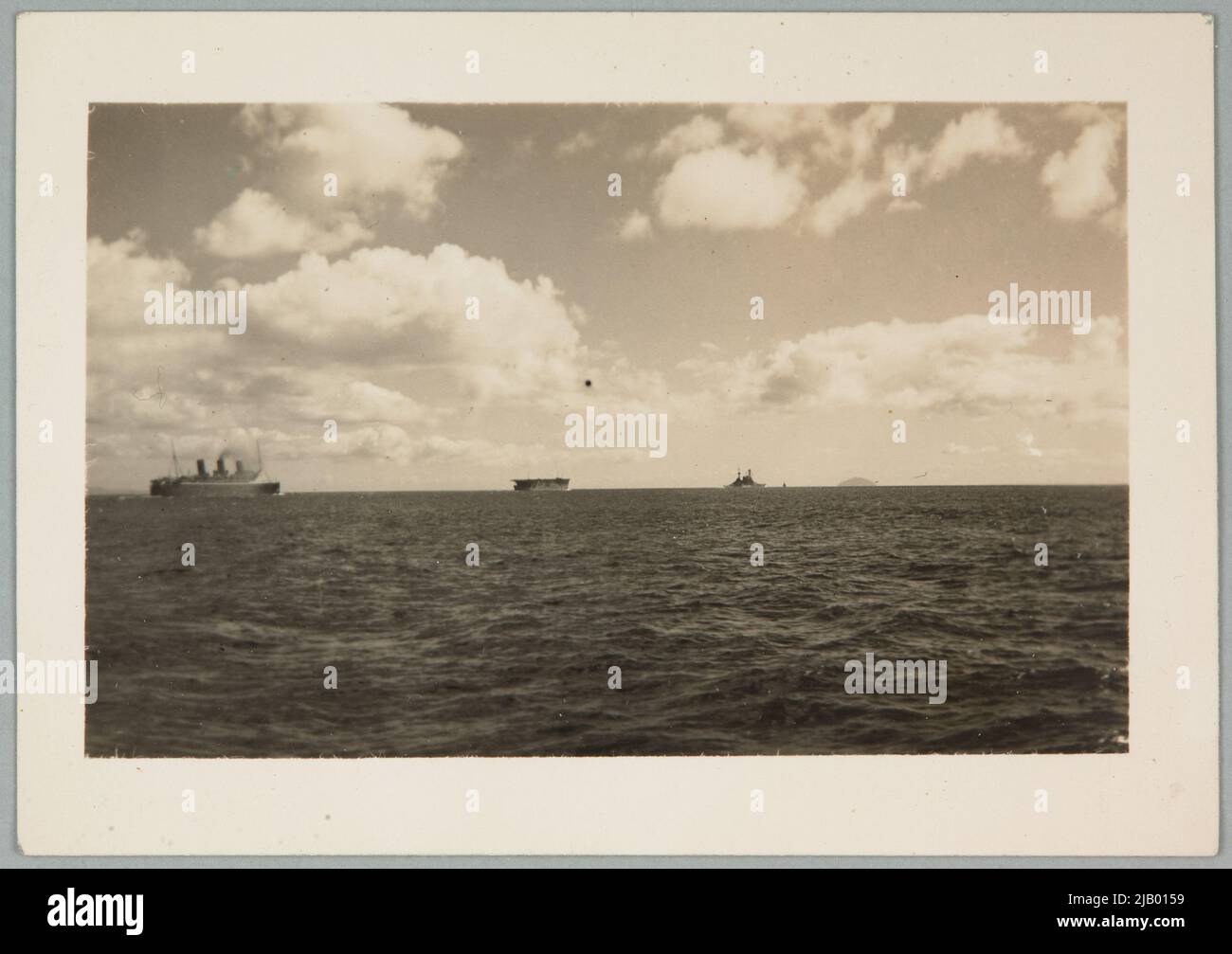 Gibraltar a panoramic view from the sea to HMS Argus aircraft carrier ...