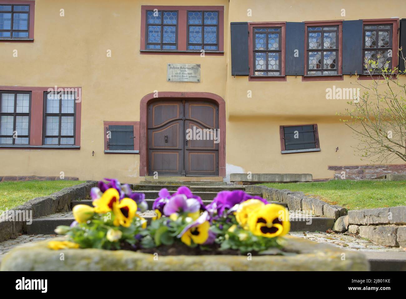 Entrance to the Bach House in Eisenach, Thuringia, Germany Stock Photo ...