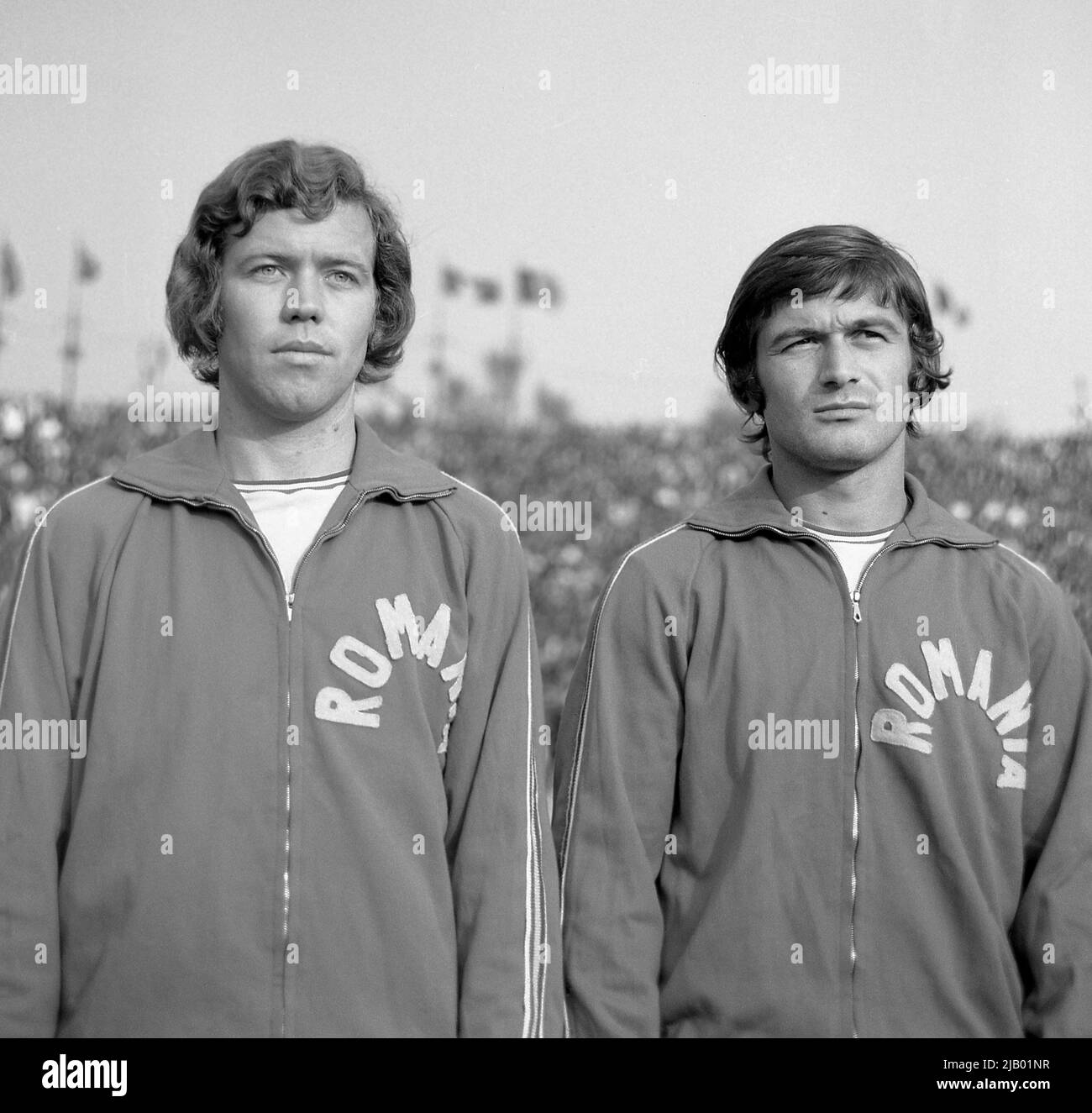 Romanian national football (soccer) team, approx. 1976. Players Florea ...