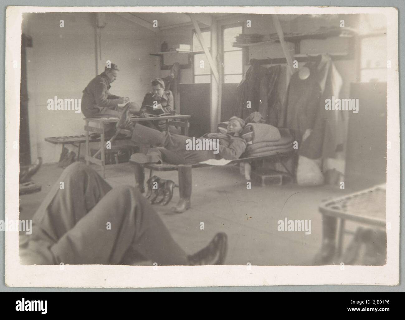 Soldiers resting in military barracks unknown Stock Photo - Alamy