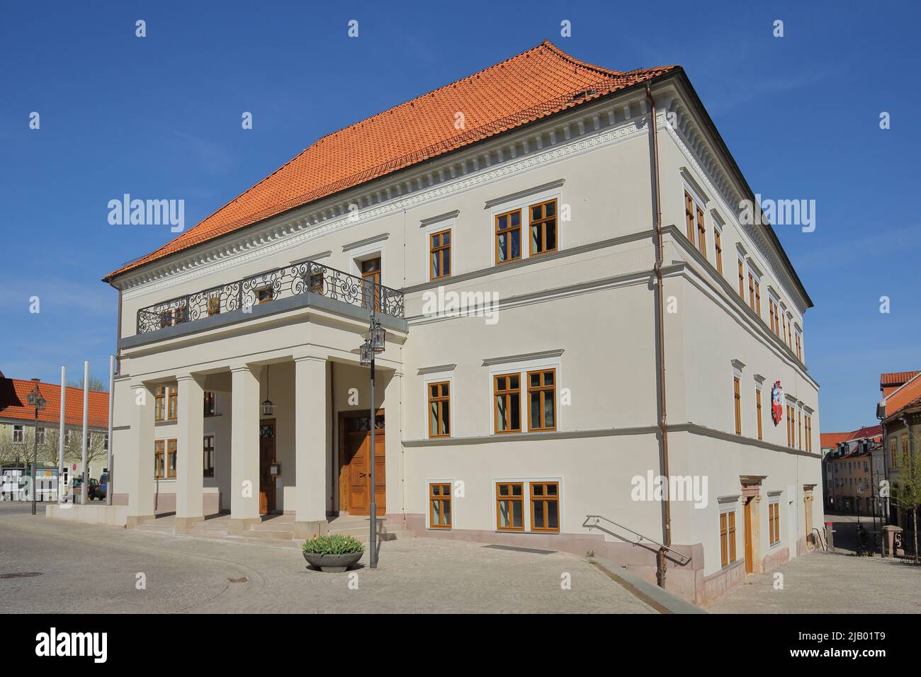 Neoclassical town hall in Sondershausen, Thuringia, Germany Stock Photo ...