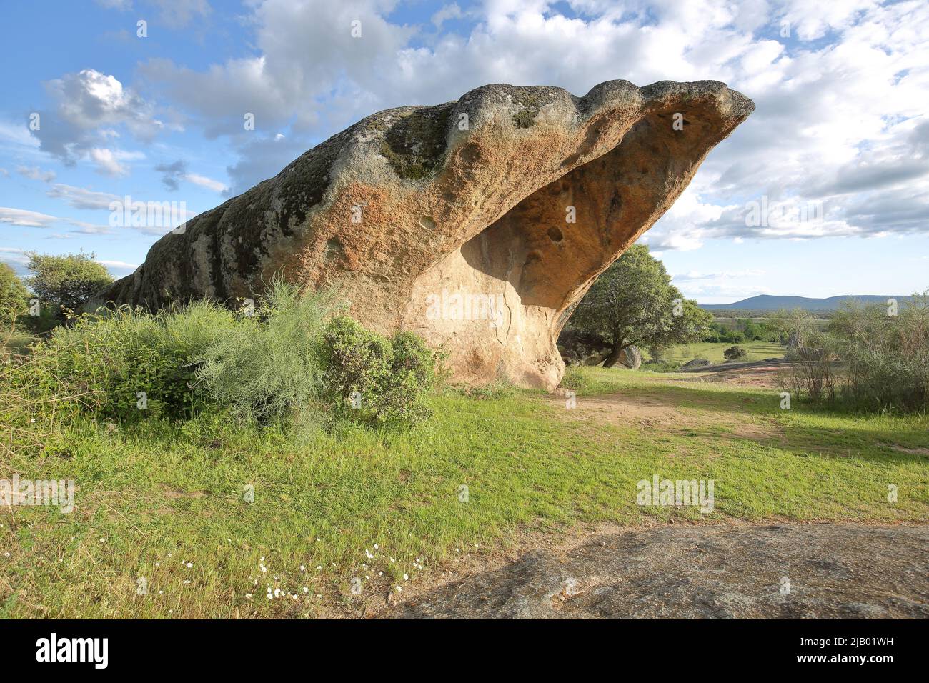 Spiky rock formation in Los Barruecos, Extremadura, Spain Stock Photo ...