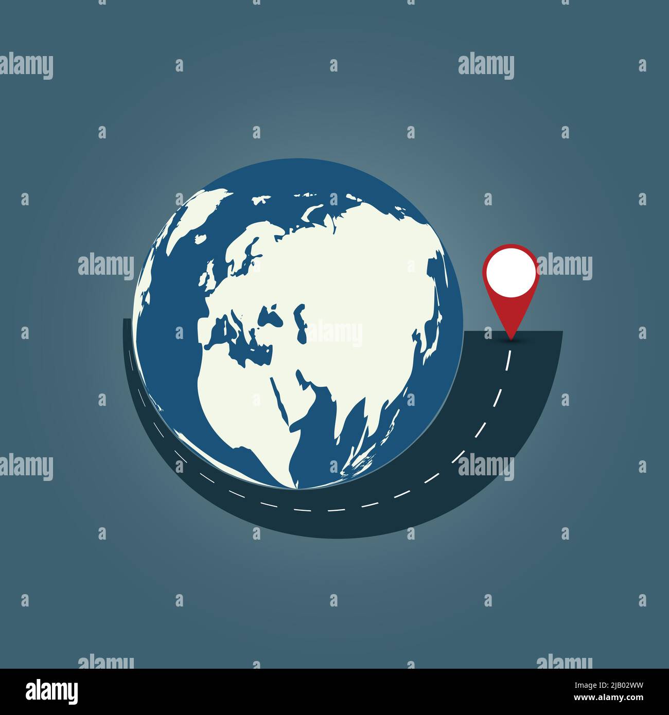 World travel concept background,road trip around the world.vector ...