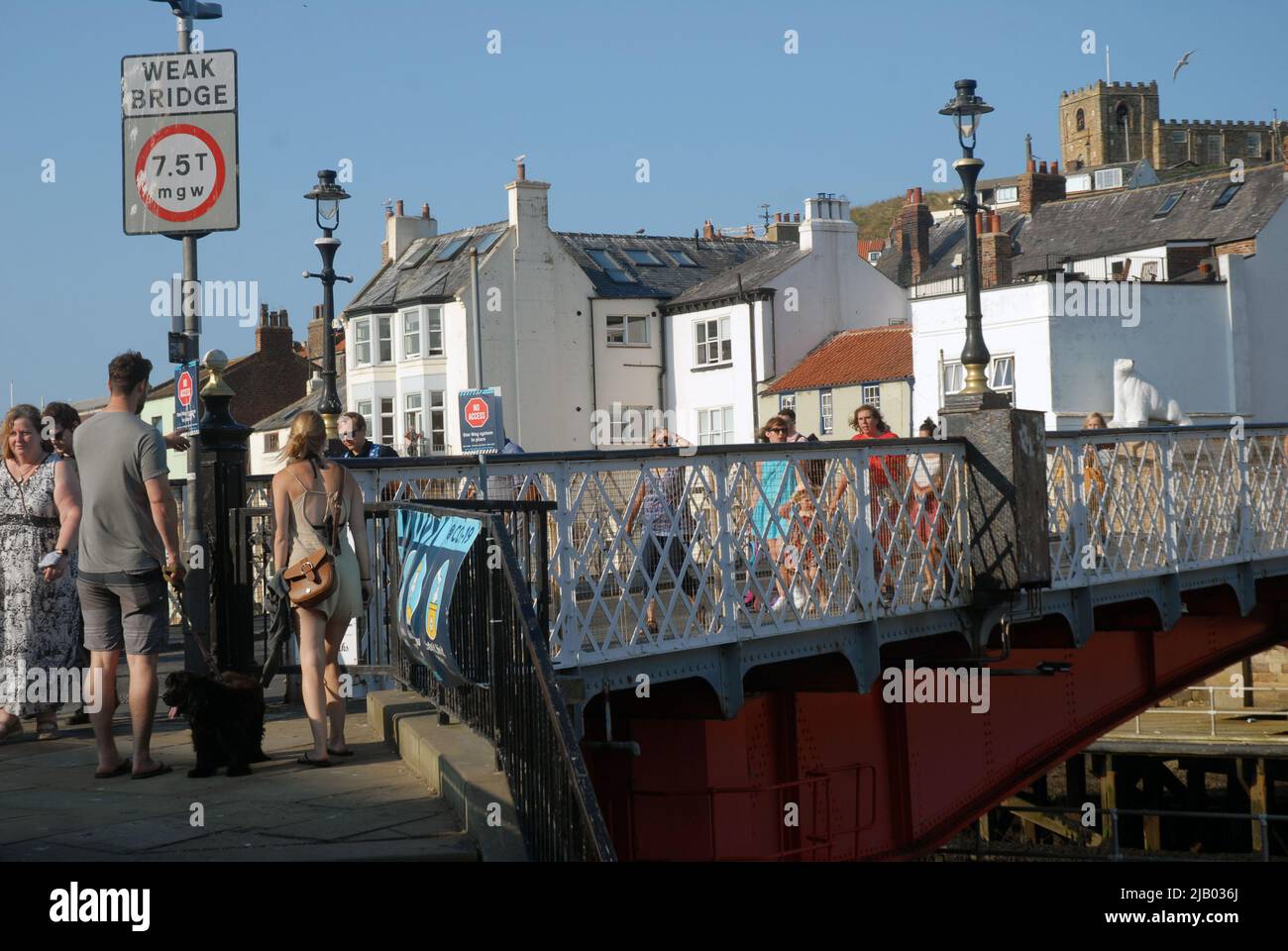 Whitby Swing Bridge, Over the River Esk, North Yorkshire, England Stock ...
