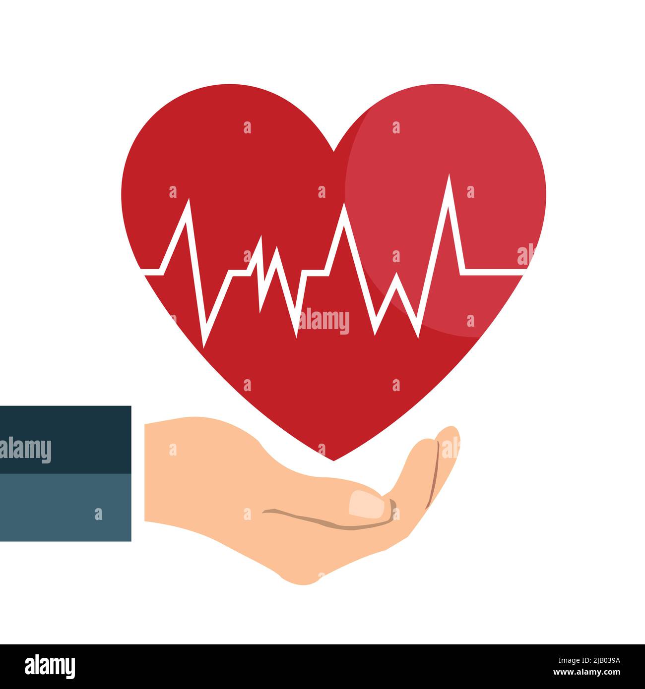 Black heart in hand icon Stock Vector Images - Alamy
