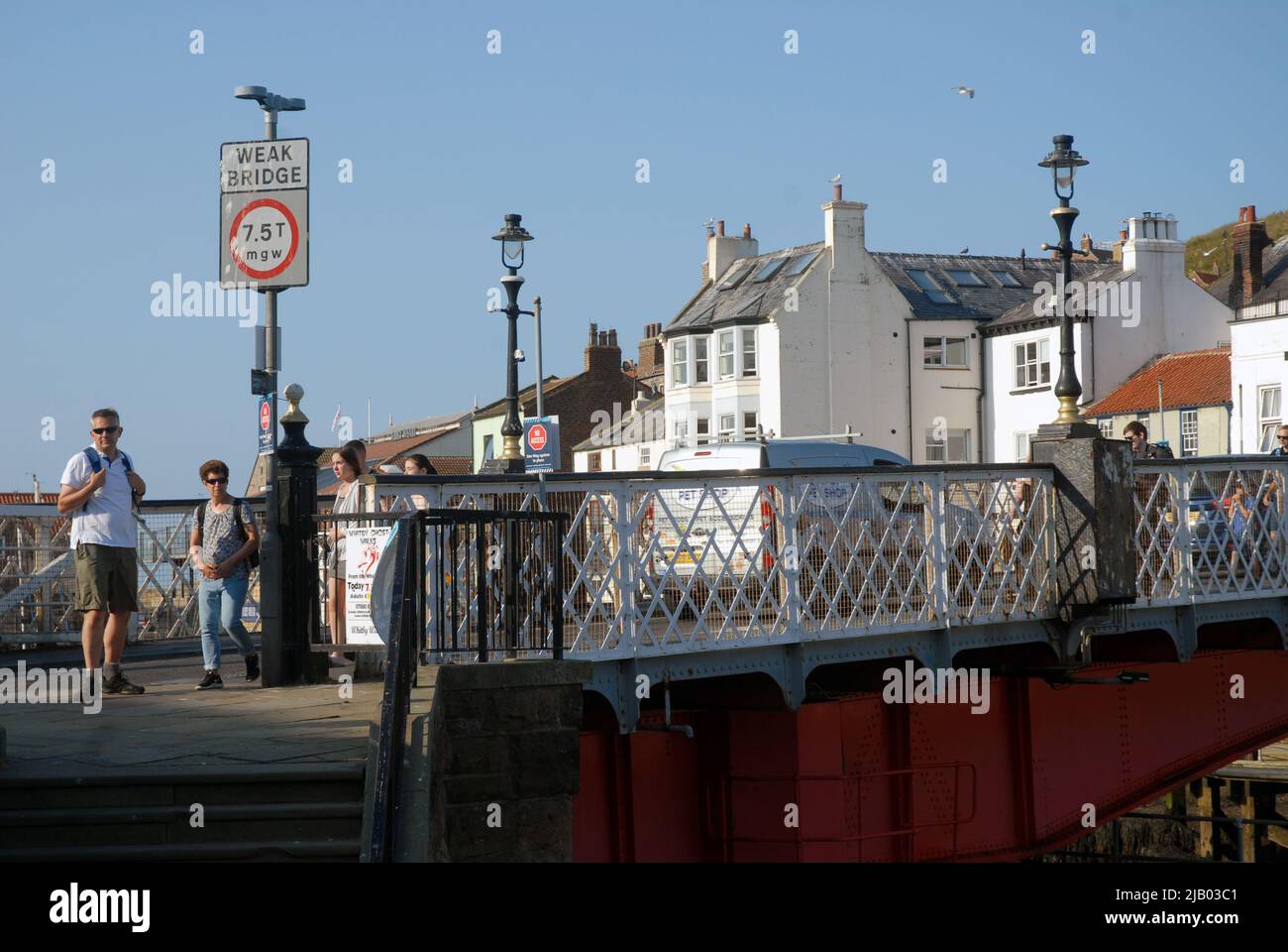 Whitby Swing Bridge, Over the River Esk, North Yorkshire, England Stock ...