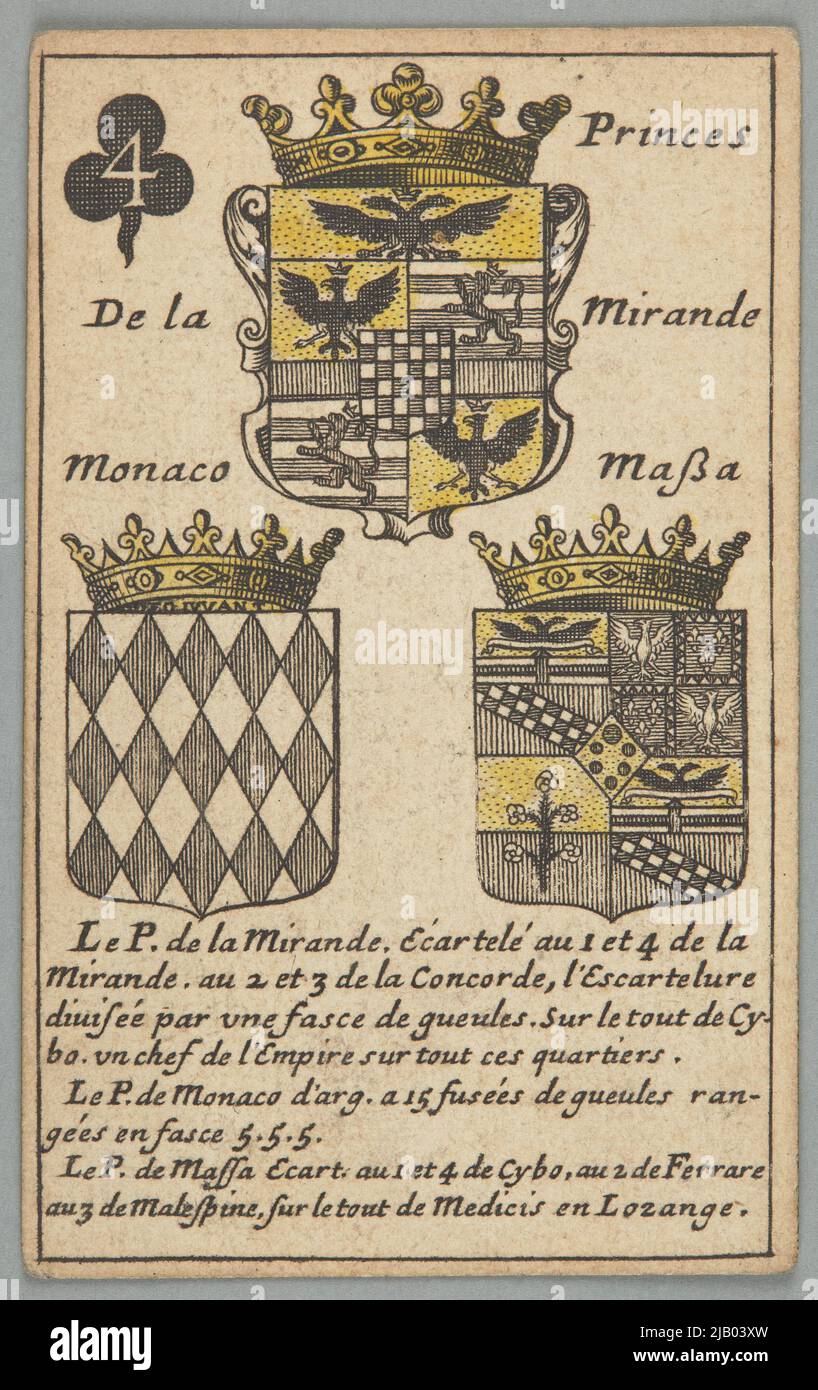 4 Trefl Princes de la Mirande, Monaco, Massa (Miranda principalities ...