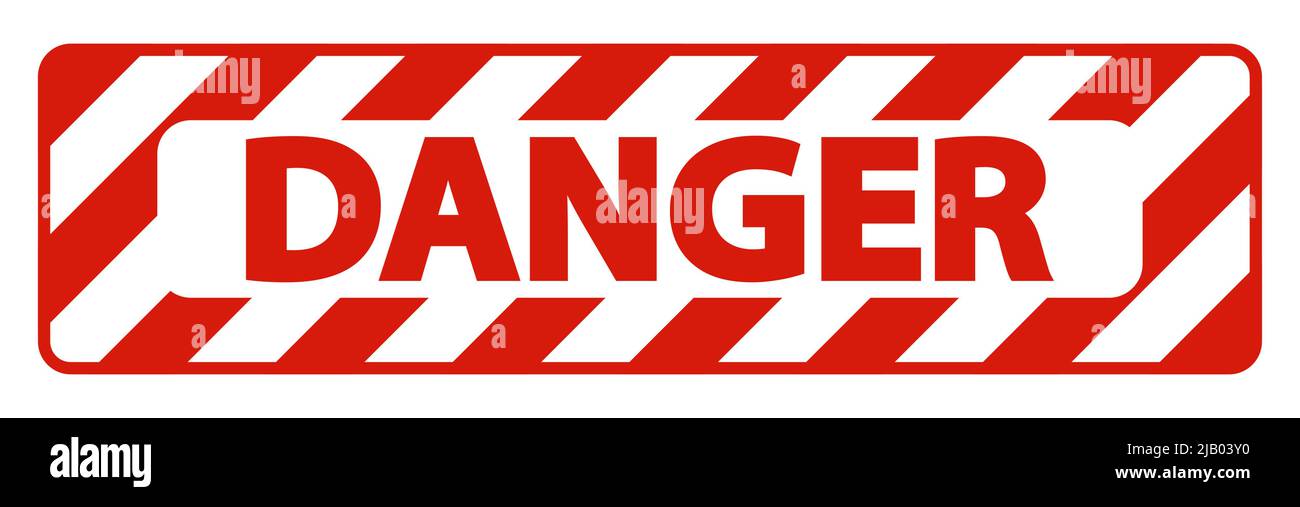 Danger Sign On White background Stock Vector Image & Art - Alamy
