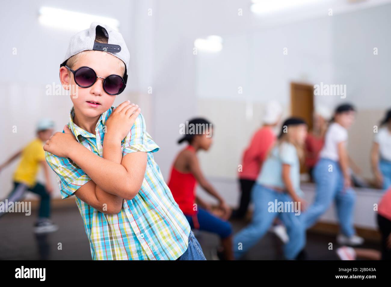 Boy hip-hop dancer posing at studio Stock Photo - Alamy