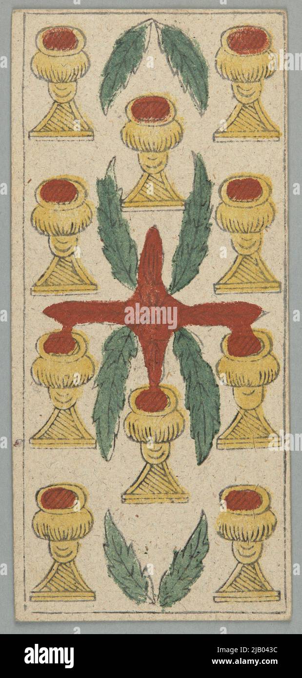 Ten goblets, in: waist of cards for Wista. National Card Factory J.C ...