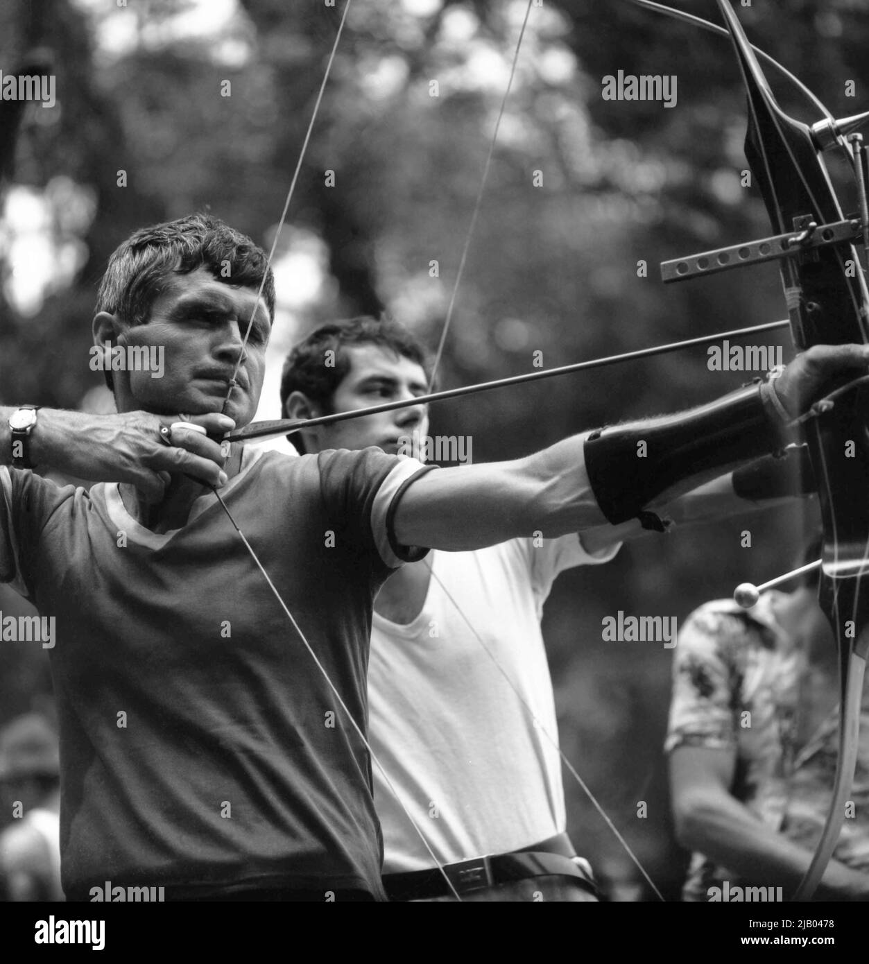 Bow and arrow training camp in Romania in the 1970s Stock Photo - Alamy